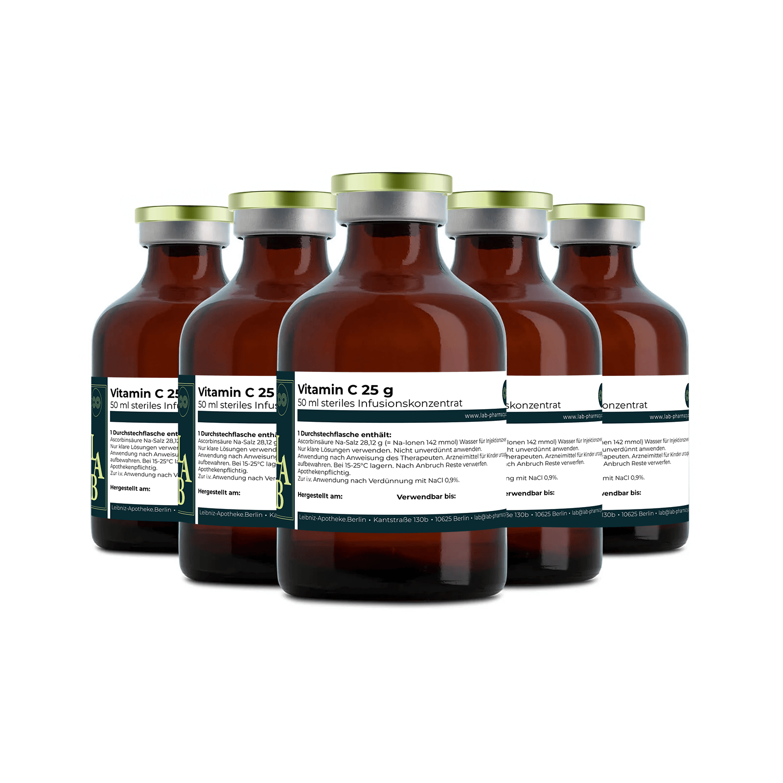 Vitamin C 25 g Infusion 5er – Antioxidativ & Immunstark – Lab Pharmacy